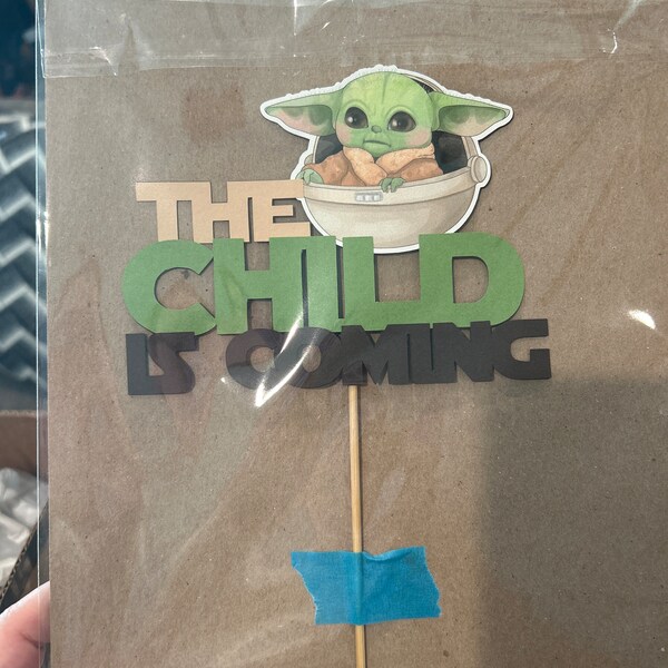 The Child is Coming Cake Topper - Baby Alien Child Baby Shower - the ...
