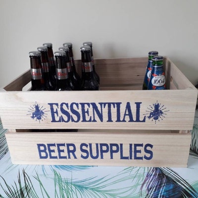 Personalised Beer Crate Gift for Dad Husband Grandad Present Advent ...