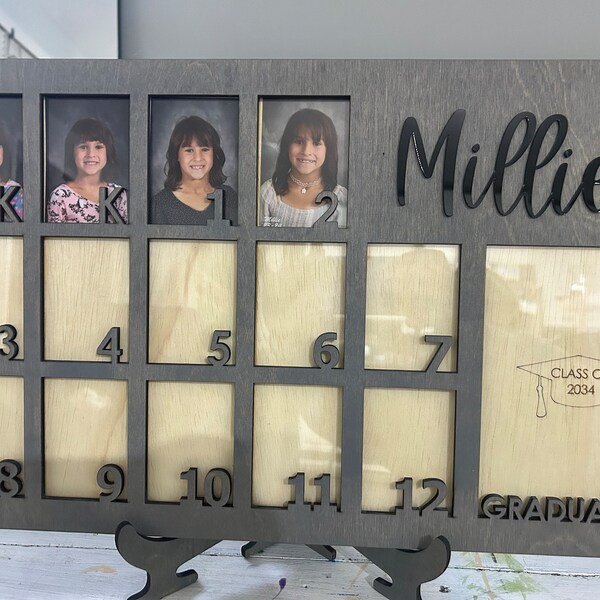 School Years Photo Frame * Pre K Grade 12 to Graduation Picture Frame ...