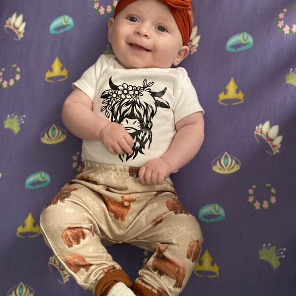 Highland Cow Baby Onesie Cow Baby Bodysuit - Etsy