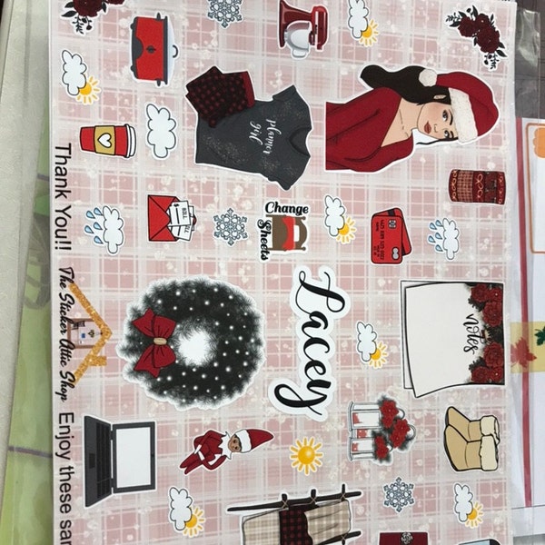 Holly Jolly Christmas Planner Sticker Kit, Christmas Weekly Planner Kit ...