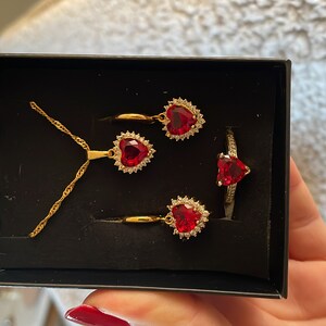 Lana Del Rey Different Color Necklace, Diamond Heart Set, Royal Heart ...