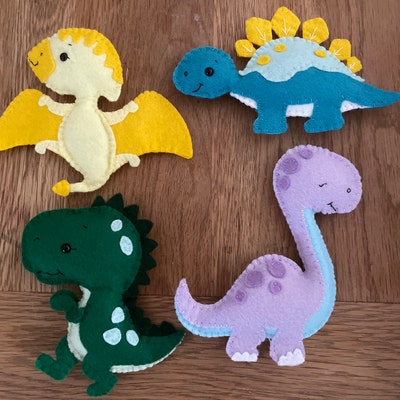 Felt Pattern Dinosaur Easy PDF Pattern Dinosaur Felt Sewing Pattern ...