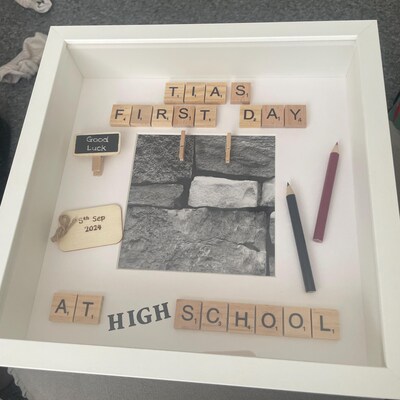 Scrabble New Home, First Home Frame, Engraved Personalised Name Frame ...