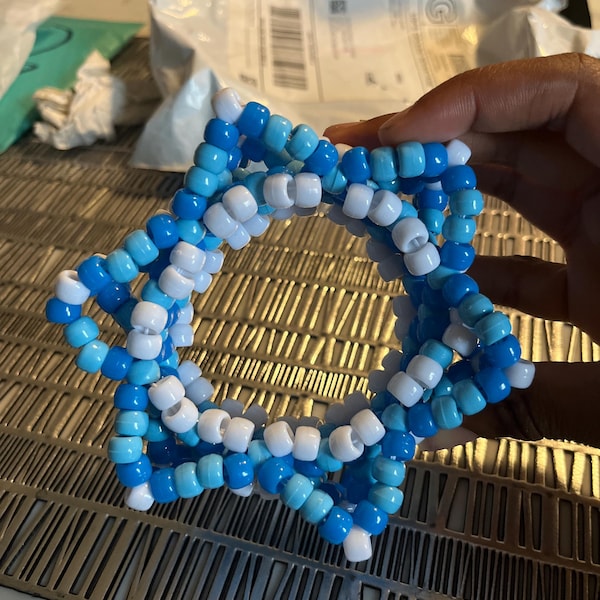 Star-shaped Kandi Bracelet/cuff (customization Available) - Etsy