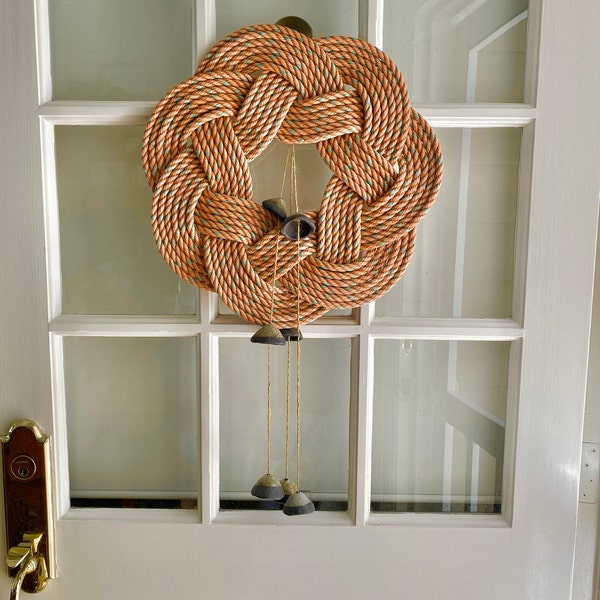 Harvest Wreath, Upcycled Lobster Rope, Maine Made, Nautical Halloween ...