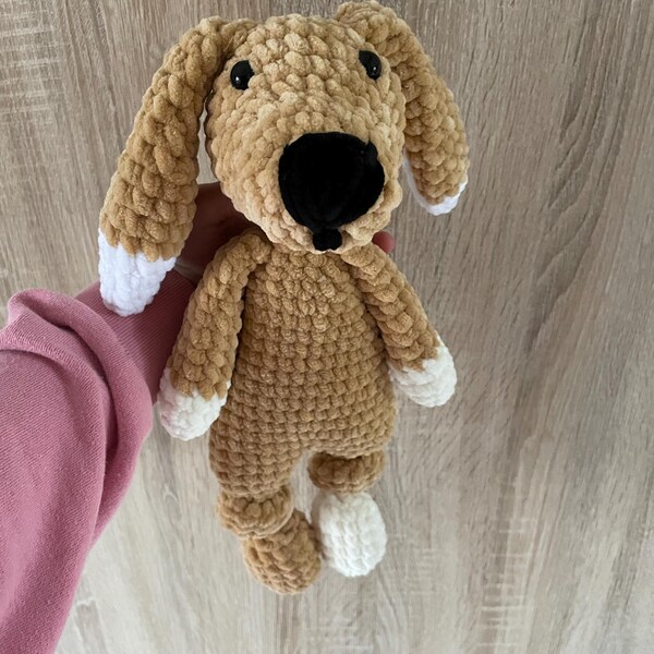 Puppy Snuggler Crochet Pattern. Dog Knotted Lovey Crochet Pattern ...