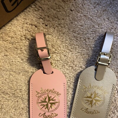 Adventure Awaits With Compass Luggage Tag Gifts Traveler Wedding ...