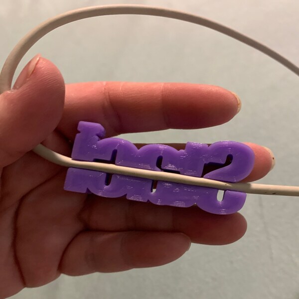 Personalised Cable Clip 3D Printed | Custom Name | Personalized Charger ...