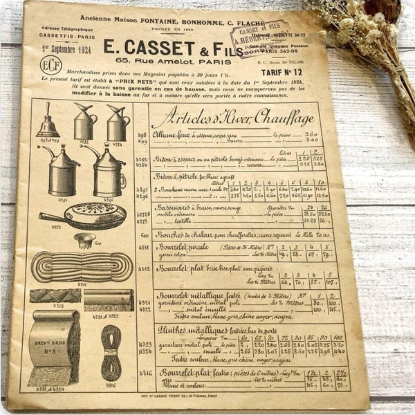 Antique French Handwritten Papers, 1880s to Early 1900s, Authentic ...