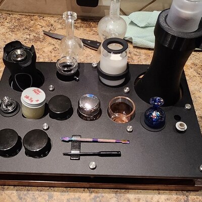 8X7 Mini Dab Concentrate Tray Cleaning Station W/ Greek Glass - Etsy