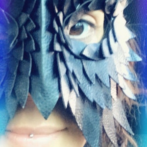 Snowy Owl Mask, Masquerade Masks Women, Owl Mask, Leather Mask, Bird ...
