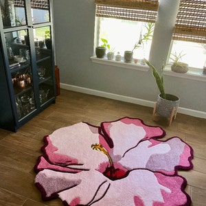 Groovy Psychedelic Multicolor Tufted Rug Colorful Handmade Pride Month ...