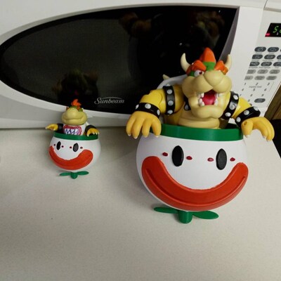 HUGE Bowser Jr. Koopa Clown Car HUGE 6 Inches Wide 4.5 Inches High - Etsy