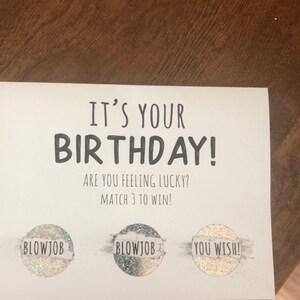 Funny Birthday Scratch off Card Card for Husband Card for - Etsy