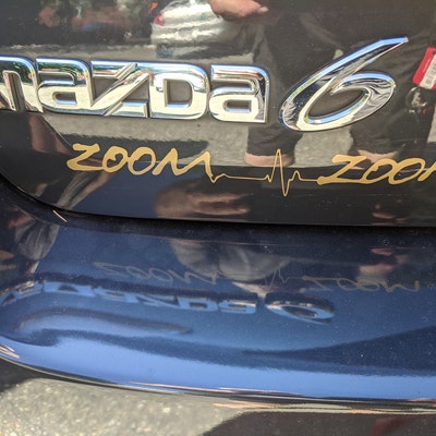 2 X Zoom Zoom Heartbeat Sticker Car Decal Mazda Mazdaspeed 3 6 Protege ...