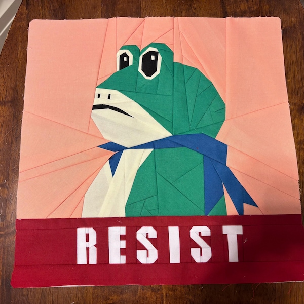 Portland Frog Resist Foundation Paper Piecing Pattern FPP Pattern - Etsy