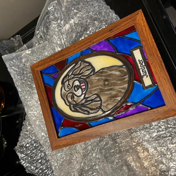 Starry Night Van Gogh Window Cling Hand Painted Stained Glass Classic ...