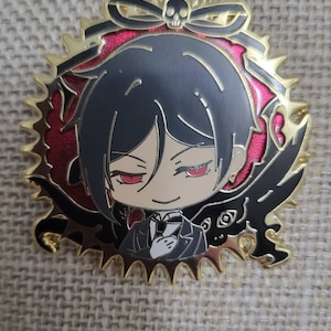 Black Butler Hard Enamel Pins Kuroshitsuji Ciel Sebastian Grell ...