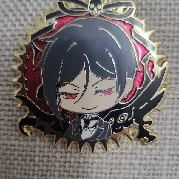 Black Butler Hard Enamel Pins - Kuroshitsuji Ciel Sebastian Grell ...