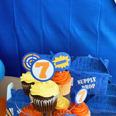 Set of 12 Target Themed Cupcake Toppers - Etsy