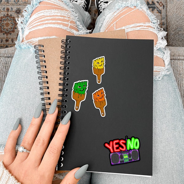 Cute Sticker Mockup for Your Sticker Designs Editable Decal Mockup PSD ...