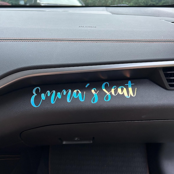 Girlfriends Name Seat Sticker | Car Vinyl Decals | Relationship Gifts ...