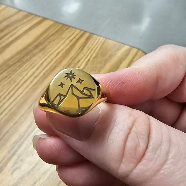 ACOTAR Night Court Signet Ring, Starry Mountains Night Court Ring ...