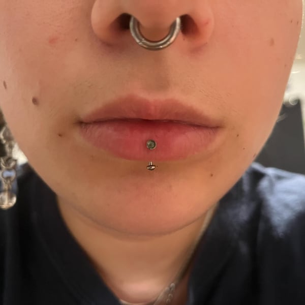 Double Stacked Pearl Split Ring - Nose Ring - 8mm/10mm -nose Ring Hoop ...