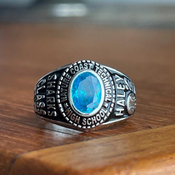 Custom Graduation Ring, Class Ring for High School College University ...