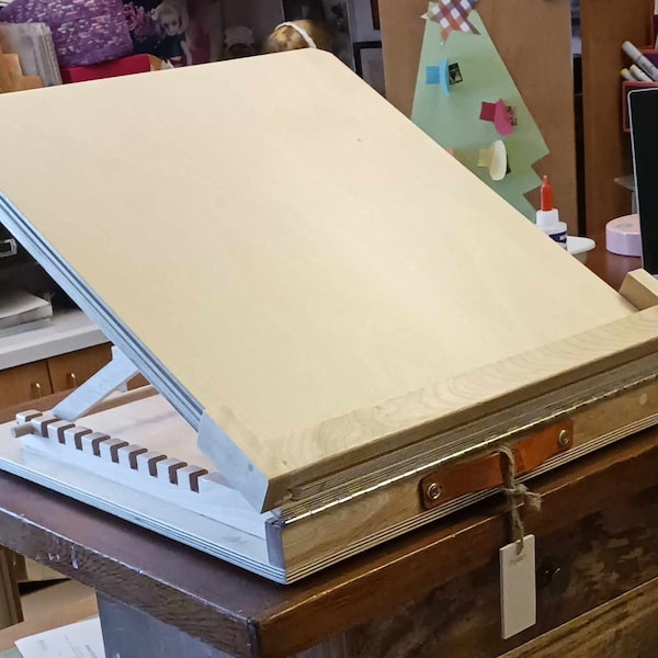 THE WORKS Louden Adjustable Drawing Board • Custom Art Board • Rotating ...