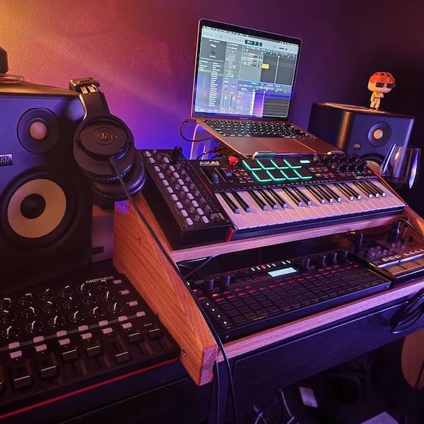 Arturia Keystep Desktop Synth Stand. Wooden Rack for Keystep 32 / 37 ...