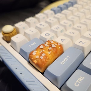 Kawaii Shark Cute Inspired Hand Painted Artisan Keycap MX Key Cap for ...