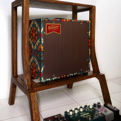 Lakefront Deluxe Amp Stand, Custom Made Solid Wood Guitar Amplifier ...