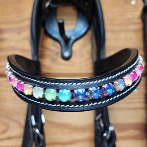 Bedazzled Brow Band for English PONY Bridle:new Rectangular PURPLE ...