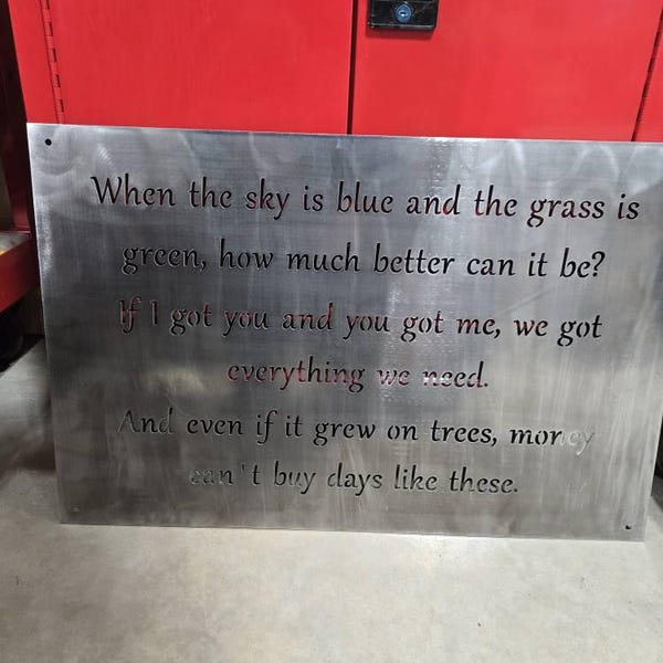 Personalized Metal Quote Sign | Inspirational Word Sign | Quote Sign ...