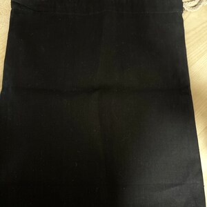 Reusable Black Cotton Drawstring Storage Bag - 6 Sizes 100% Cotton ...