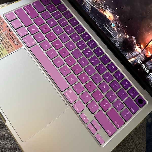 Changing Purple Keyboard Stickers Laptop Keyboard Cover Vinyl MacBook ...