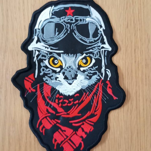 Big Cat Pilot Back Patch, Biker Patch for Bikers, Motoclub Jacket ...