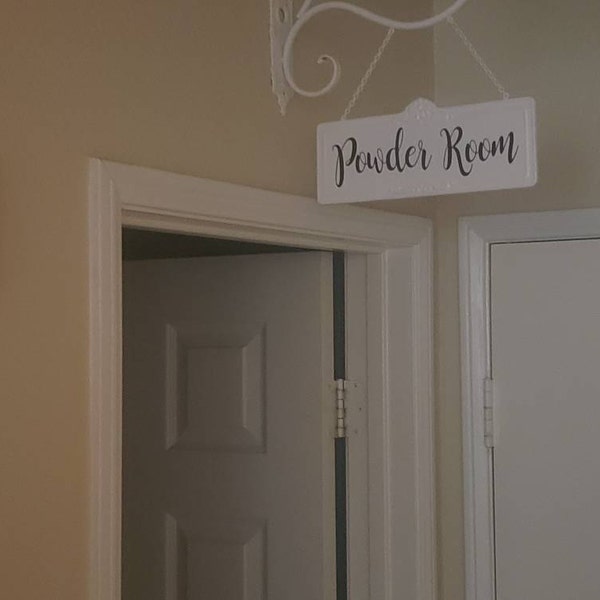 2-sided 4.5" X 11" Rectangular Metal Room Sign and Bracket With Custom ...