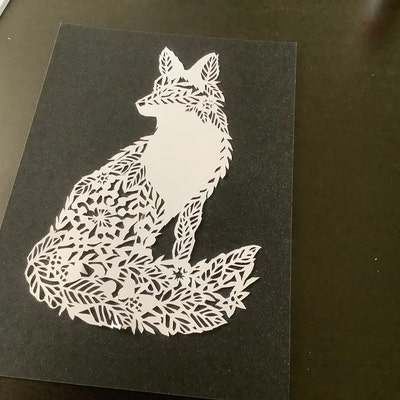 Autumn Fox Papercut Template PDF for Handcutting & SVG for Silhouette ...