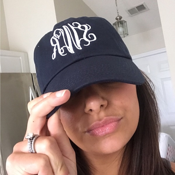 Ladies' Infinity Monogram Baseball Cap - Custom Color Hat and ...