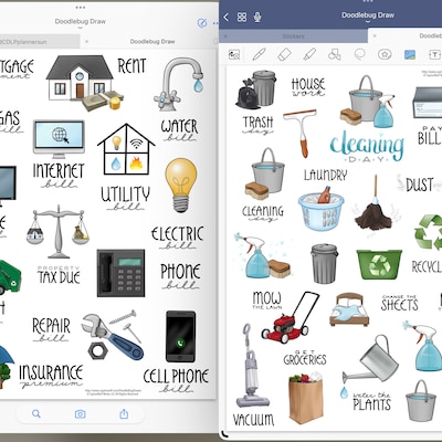 Bill Reminders Digital Planner Stickers, Goodnotes Stickers, Pre ...