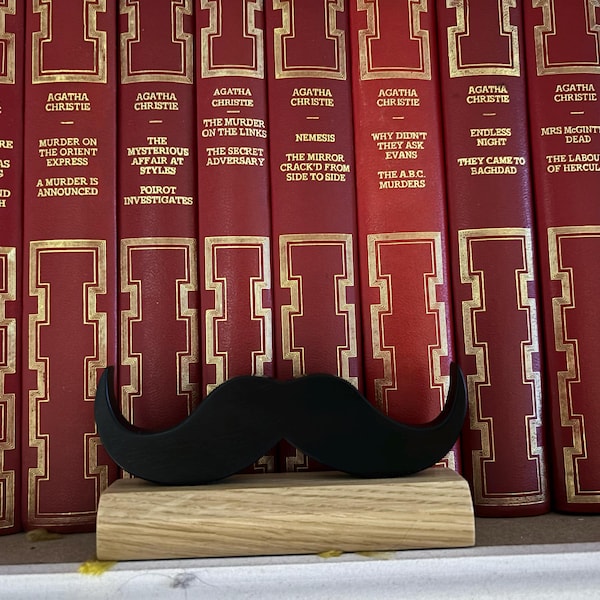 Handcrafted Hercule Poirot Moustache Bookshelf Decoration/desk Ornament ...