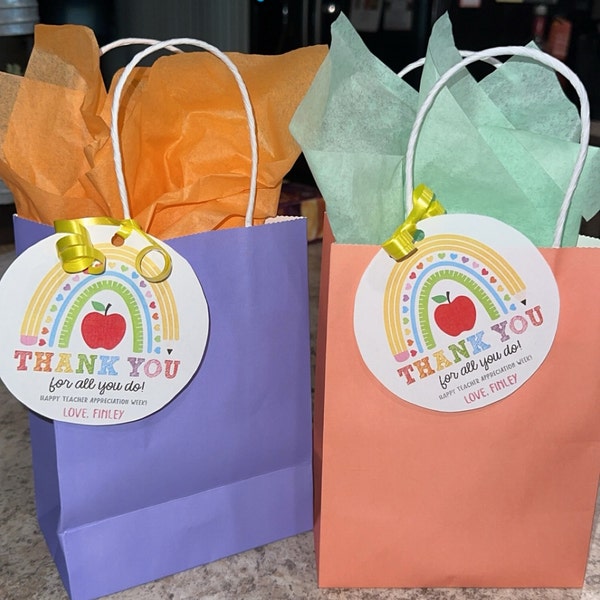 Editable Teacher Appreciation Week Gift Tags Thank You Teacher Gift Tag ...