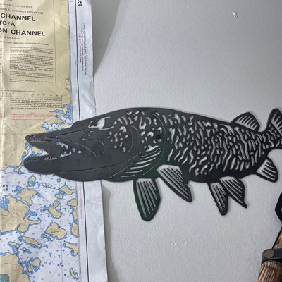 Muskie Metal Sign Fishing Sign - Etsy