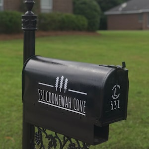 Mailbox Decal /mailbox Decal Monogram/mailbox Decal Gold/ Mailbox Decal ...