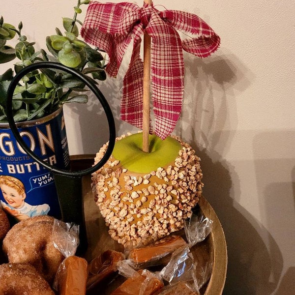 Faux Caramel Apple, Fake Caramel Apple, Realistic Caramel Apple, Food ...
