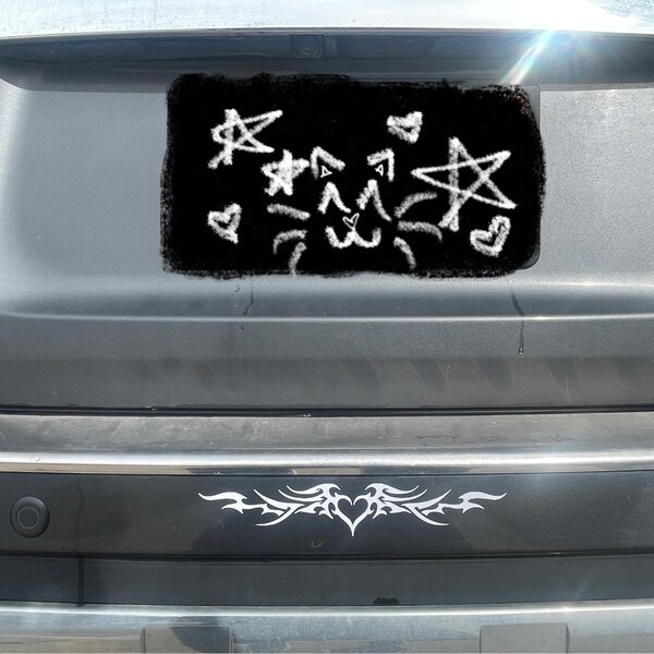 Bumper Sticker / Car Tramp Stamp / Y2K / Heart / Wings / Gothic / Vinyl ...