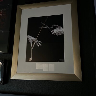 Thread of Life Ancient Greek Mythology Art Print, Gold Foil Embellished ...